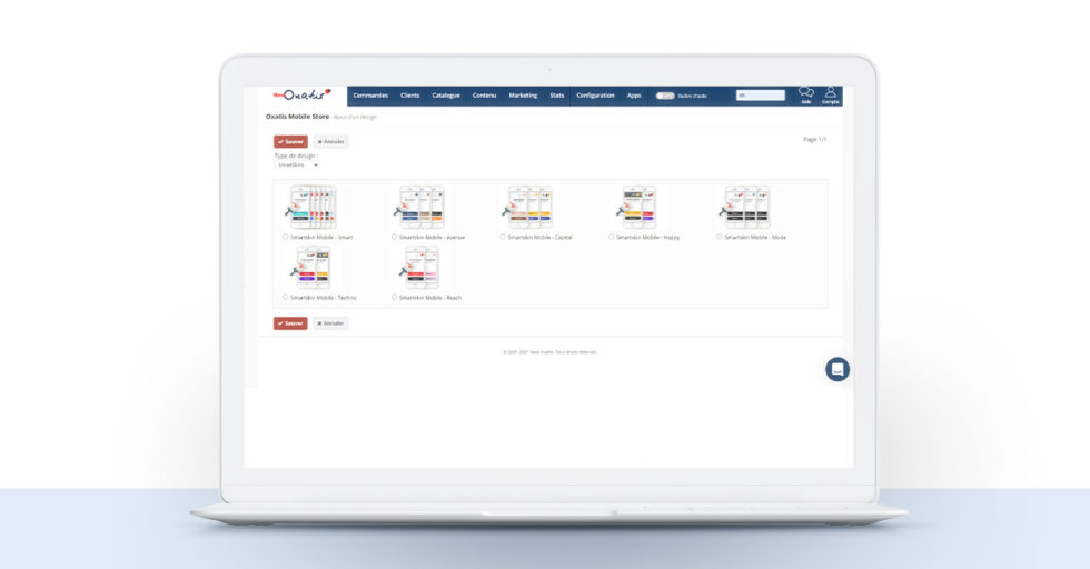 SmartSkins : de nouveaux designs mobiles chez Oxatis